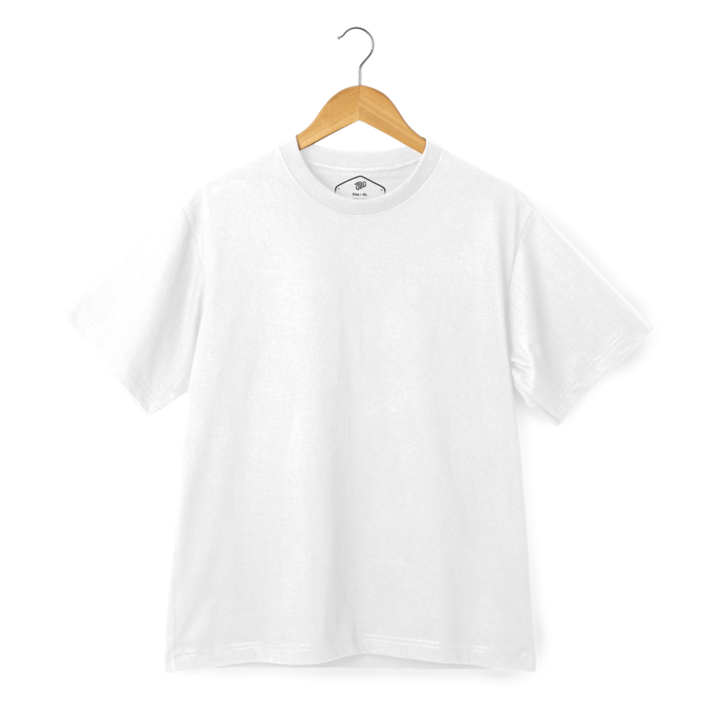 Round Neck Half Sleeve T Shirt White Dob Skateshop